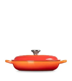 LE CREUSET Cast Iron Shallow Casserole Dish - Orange