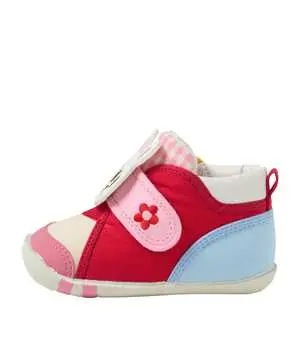 MIKI HOUSE Cotton-blend Bunny Appliqué Sneakers - Red