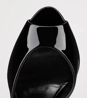 CHRISTIAN LOUBOUTIN Me Dolly Patent Leather Mules 100 - Black