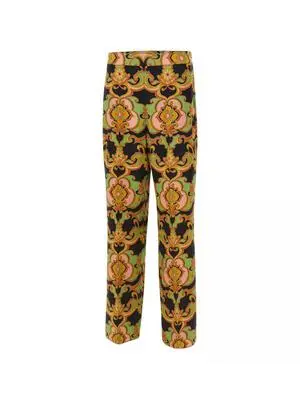 Etro Palazzo Pants With Floral Print - Black