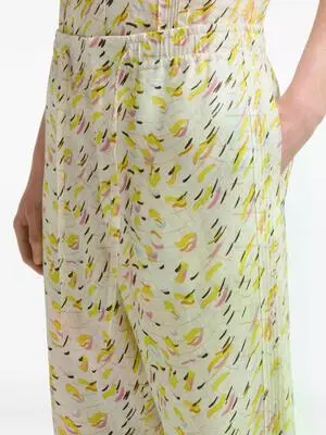 Marni Abstract Print Drawstring Palazzo Pants