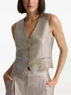 St. John V-neck Button Vest