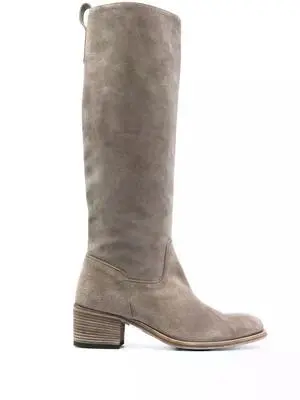 Officine Creative Knee-high Suede Boots - Grey