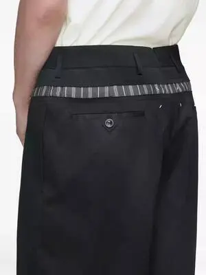 MAISON MARGIELA Plaid Belt Trousers - Black