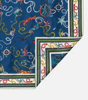 ALEMAIS Printed Silk Twill Scarf - Multicoloured