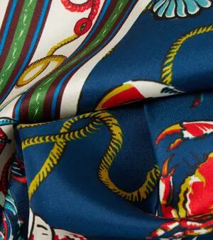 ALEMAIS Printed Silk Twill Scarf - Multicoloured