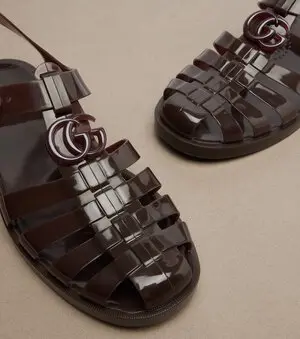 Gucci Glossy Double G Fisherman Sandals