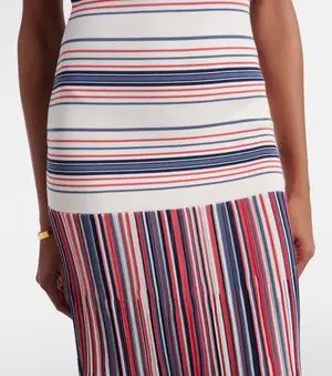 Faithfull The Brand Citara Striped Cotton-blend Maxi Dress - Multicoloured