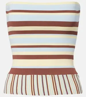 Faithfull The Brand Citara Striped Cotton-blend Tube Top - Multicoloured