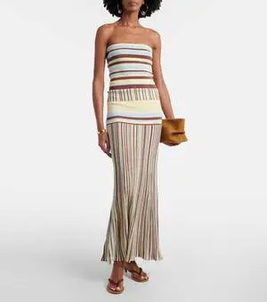Faithfull The Brand Citara Striped Cotton-blend Tube Top - Multicoloured