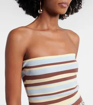 Faithfull The Brand Citara Striped Cotton-blend Tube Top - Multicoloured