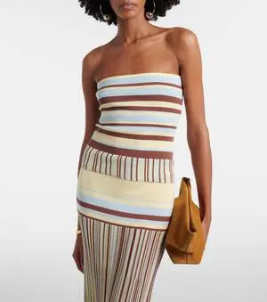 Faithfull The Brand Citara Striped Cotton-blend Tube Top - Multicoloured