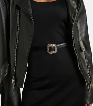 Saint Laurent Embellished Leather Belt