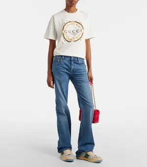 Gucci Screener Faux Pearl-embellished Mules