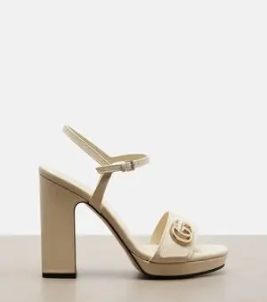 Gucci New Marmont Gg Leather Sandals