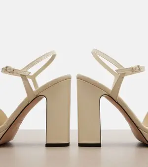 Gucci New Marmont Gg Leather Sandals