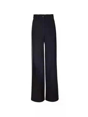 Akris Side Stripe Wide Leg Jeans - Grey