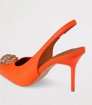 Kurt Geiger Leather Eagle Slingback Pumps