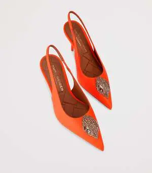 Kurt Geiger Leather Eagle Slingback Pumps