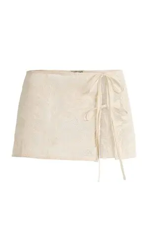 SOLEIL SOLEIL Annie Lace Wrap - White