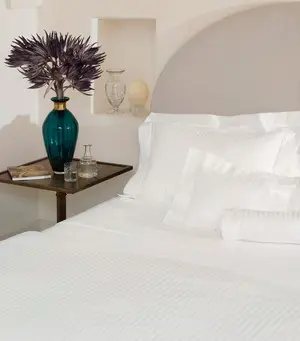 PRATESI Raso Rigato Super King Duvet Cover - White
