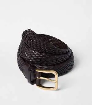 Brunello Cucinelli Calfskin Woven Belt