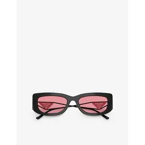 Prada Rectangle-frame Acetate Sunglasses - Black