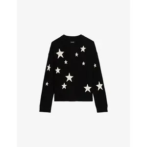 Zadig&Voltaire Markuz Star-print Cashmere Jumper - Black