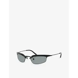 Prada Pr B50s Rectangle-frame Metal Sunglasses