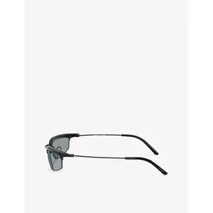Prada Pr B50s Rectangle-frame Metal Sunglasses