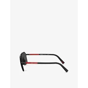 Prada Pilot Frame Metal Sunglasses - Black