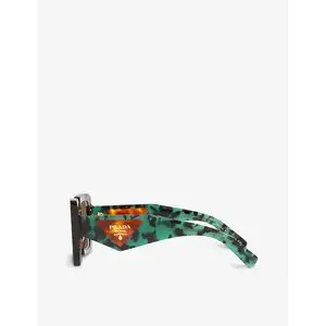 Prada Pr 23ys Square Frame Tortoiseshell Acetate Sunglasses - Brown