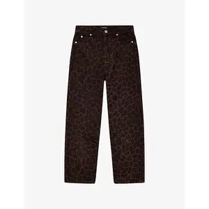 Whistles Leopard-print Barrel-leg Jean - Multi-coloured