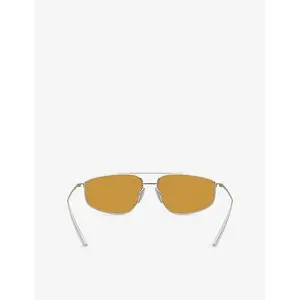 Prada Pillow-frame Metal Sunglasses - Silver