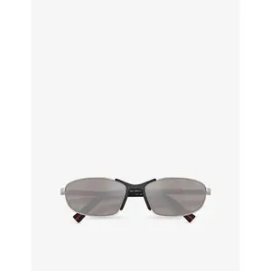 Prada Irregular Frame Metal Sunglasses