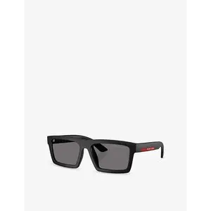Prada Ps A07s Polarised Rectangle Sunglasses