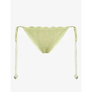 Devon Windsor Kit Open-knit Bikini Bottoms - Matcha