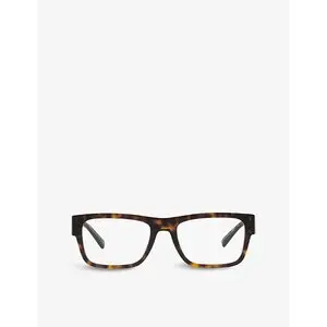 Prada Acetate Square Frame Eyeglasses - Brown