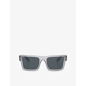 Prada Acetate Square Frame Sunglasses - Grey