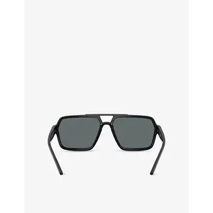 Prada Ps A06s Polarised Pilot-frame Injected Sunglasses
