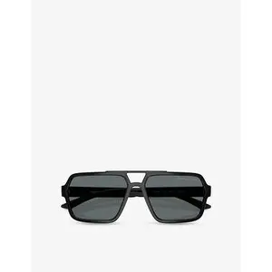 Prada Ps A06s Polarised Pilot-frame Injected Sunglasses