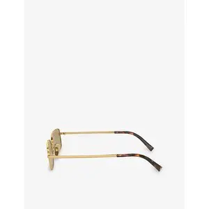Prada Rectangle-frame Metal Sunglasses