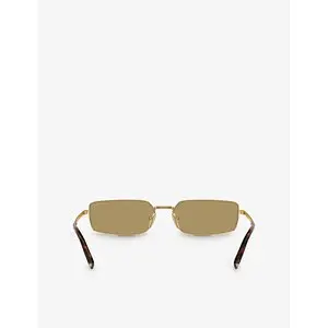 Prada Rectangle-frame Metal Sunglasses