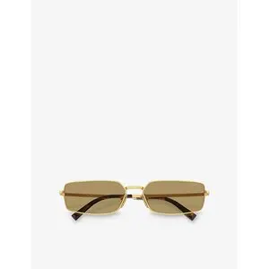 Prada Rectangle-frame Metal Sunglasses