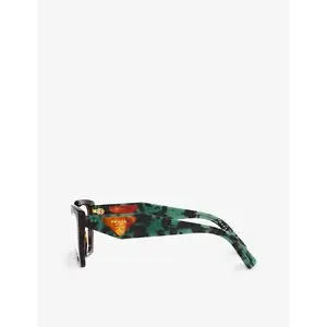 Prada Pr 09yv Acetate Cat-eye Eyeglasses - Brown