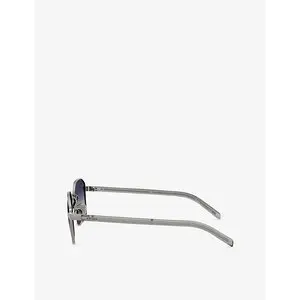 Prada Pr C50s Square Frame Steel Sunglasses - Silver