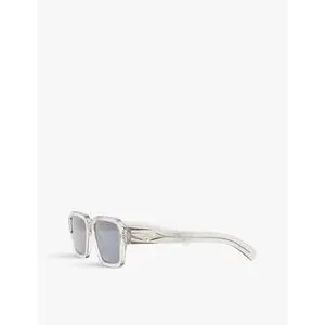 Prada Pr 02zs Transparent Square-frame Acetate Sunglasses - Grey