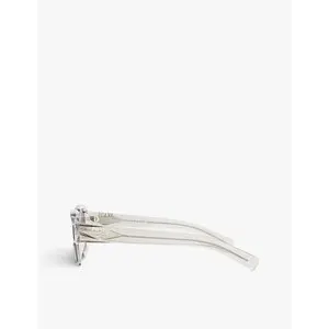 Prada Pr 02zs Transparent Square-frame Acetate Sunglasses - Grey