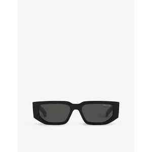 Prada Rectangle-frame Acetate Sunglasses - Black