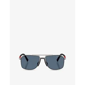 Prada Pilot Frame Metal Sunglasses - Silver